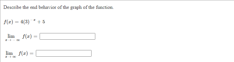 Solved Describe the end behavior of the graph of the | Chegg.com