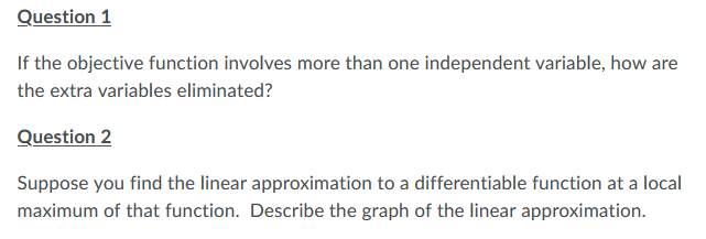Solved Question 1 If the objective function involves more | Chegg.com