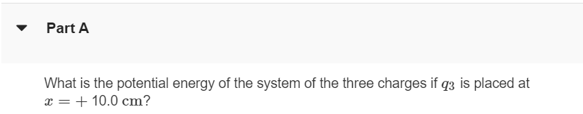 Solved What is the potential energy of the system of the | Chegg.com