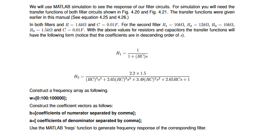 Solved 1st order LPF: ∣H(s)∣=(1+RCs)1 4th order LPF: | Chegg.com