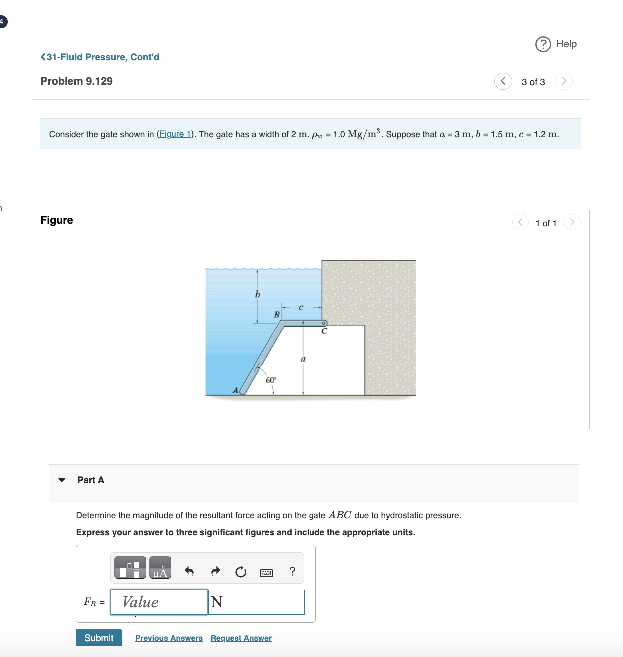 Solved Consider the gate shown in (Figure 1). ﻿The gate has | Chegg.com