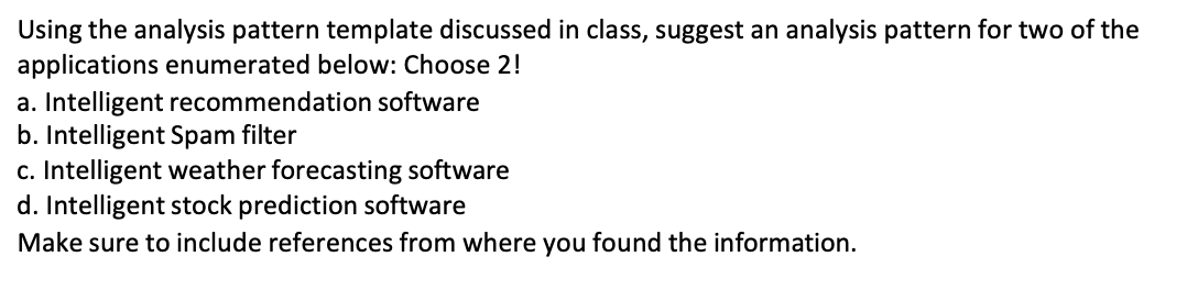 Solved Using the analysis pattern template discussed in | Chegg.com