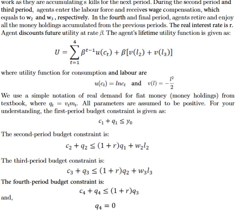 Solved a) ﻿Derive the lifetime budget constraint. b) ﻿Setup | Chegg.com