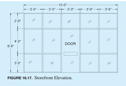 Solved FIGURE 16.17. Storefront Elevation. 4. Prepare a | Chegg.com