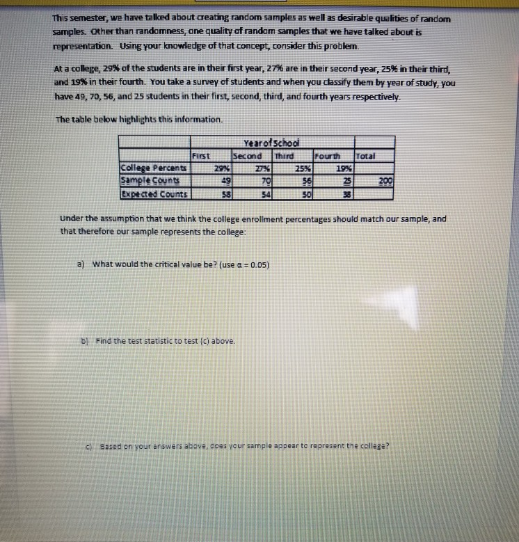 Solved This semester, we have talked about creating random | Chegg.com