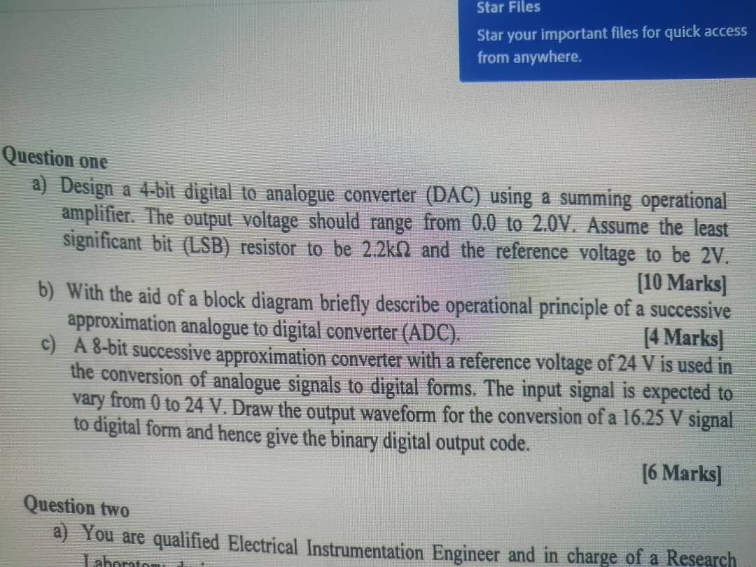 Solved Star Files Star your important files for quick access | Chegg.com