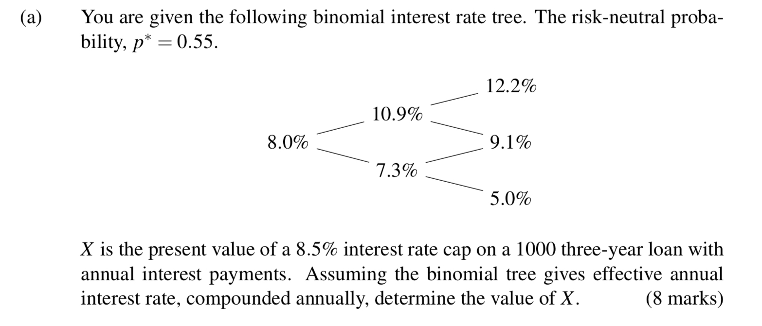 (a) You are given the following binomial interest | Chegg.com