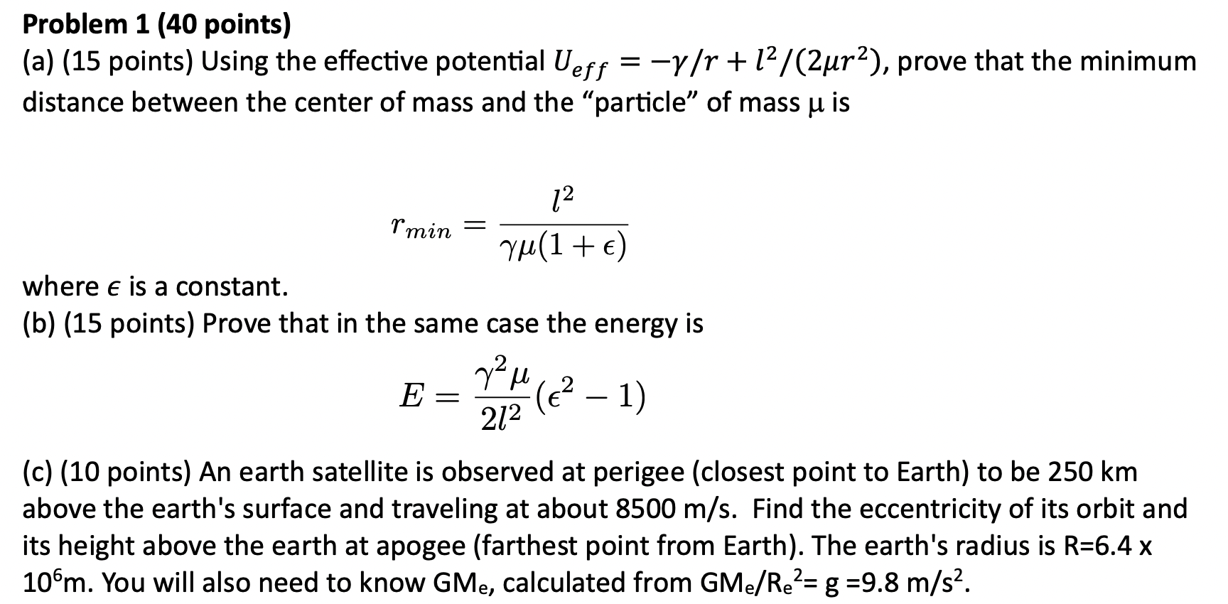 Solved Problem 1 (40 points) (a) (15 points) Using the | Chegg.com
