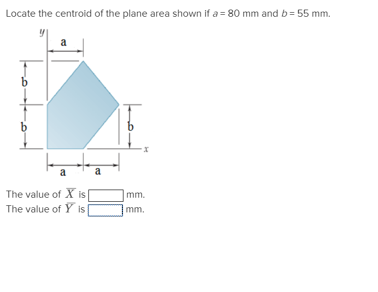 Solved Locate the centroid of the plane area shown if a = 80 | Chegg.com