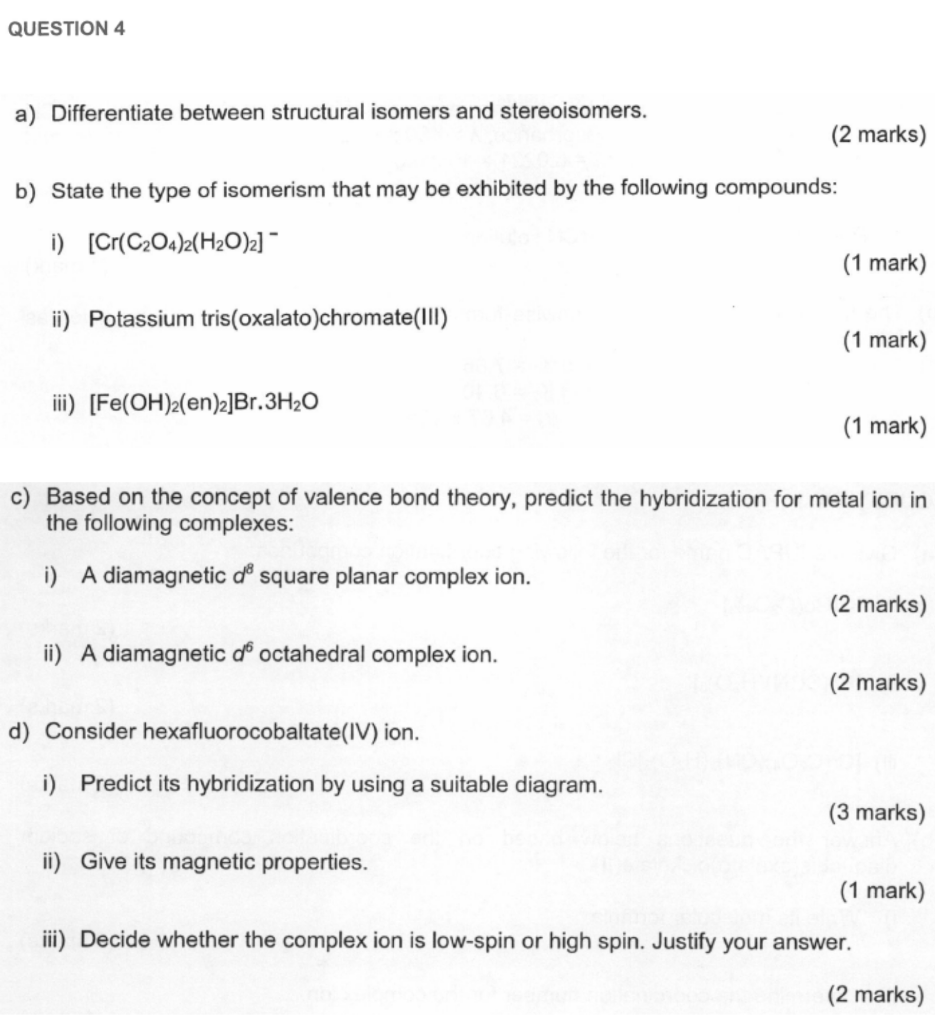 Solved QUESTION 4 a) Differentiate between structural | Chegg.com