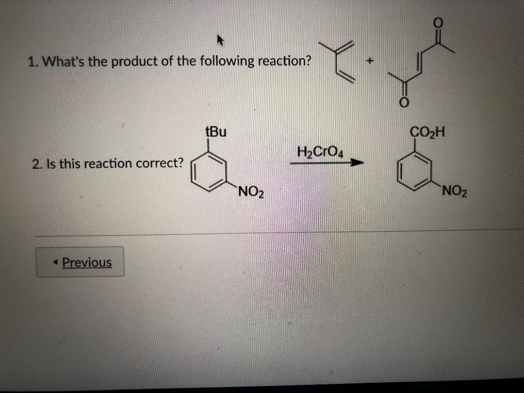 Solved 1. What's the product of the following reaction? tBu | Chegg.com