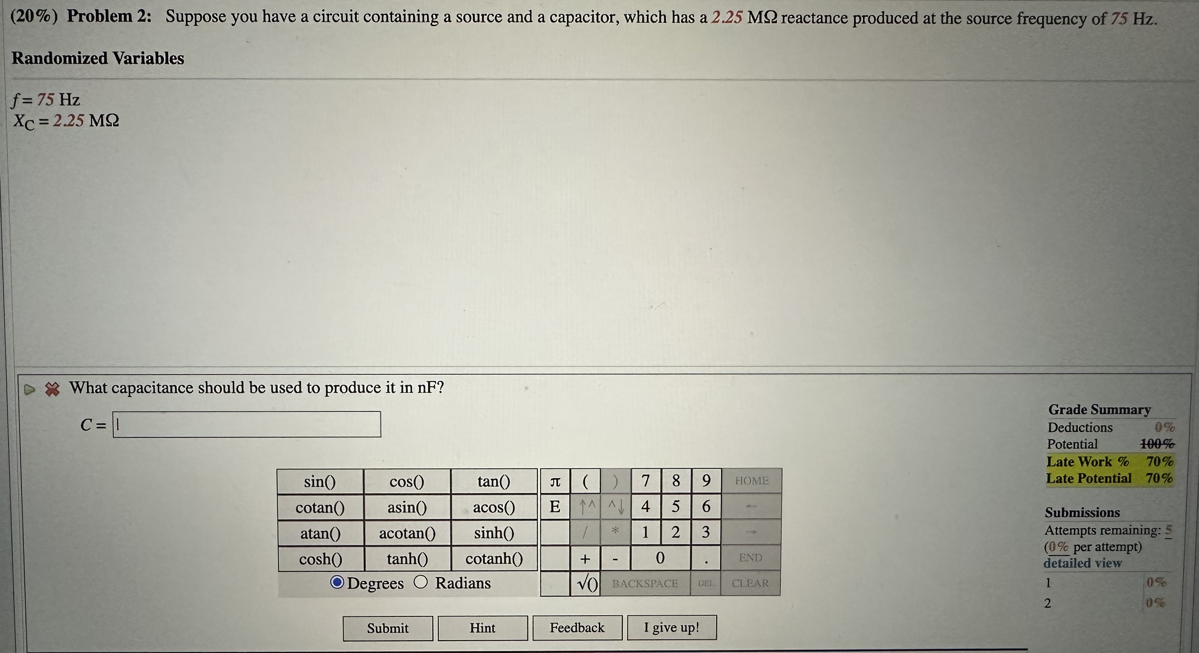 Solved (20\%) Problem 2: Suppose you have a circuit | Chegg.com Solved (20\%) Problem 2: Suppose you have a circuit | Chegg.com