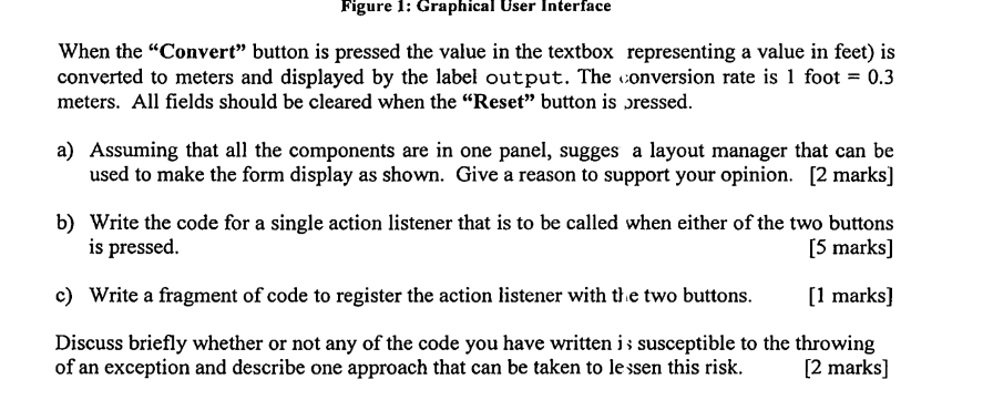 Solved Figure 1: Graphical User Interface When the "Convert" | Chegg.com
