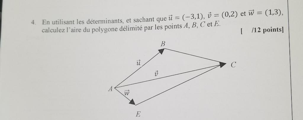 Solved Using the determinants, and knowing that u=(-3,1), | Chegg.com