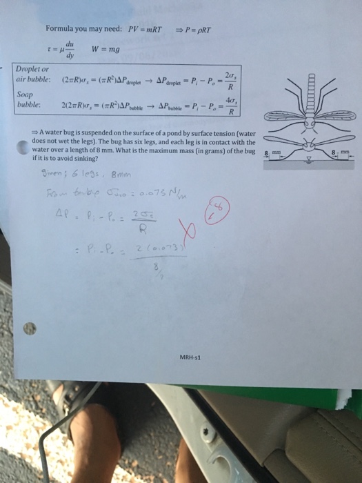 Solved Formula you may need: PV = mRT rightarrow P = rho RT | Chegg.com
