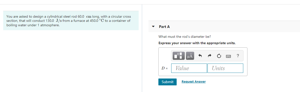 Solved You are asked to design a cylindrical steel rod 60.0 | Chegg.com