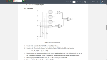 Solved Give a screenshot by using logisim with 4:1 | Chegg.com