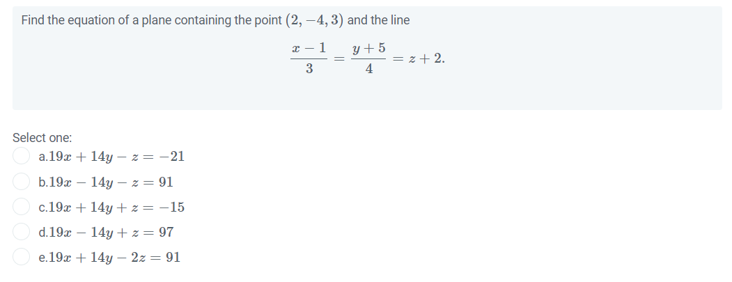 Solved Find the equation of a plane containing the point | Chegg.com