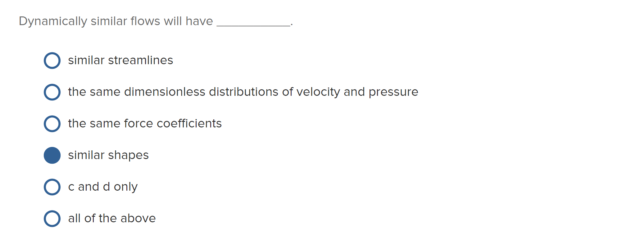 Solved Dynamically similar flows will have similar | Chegg.com