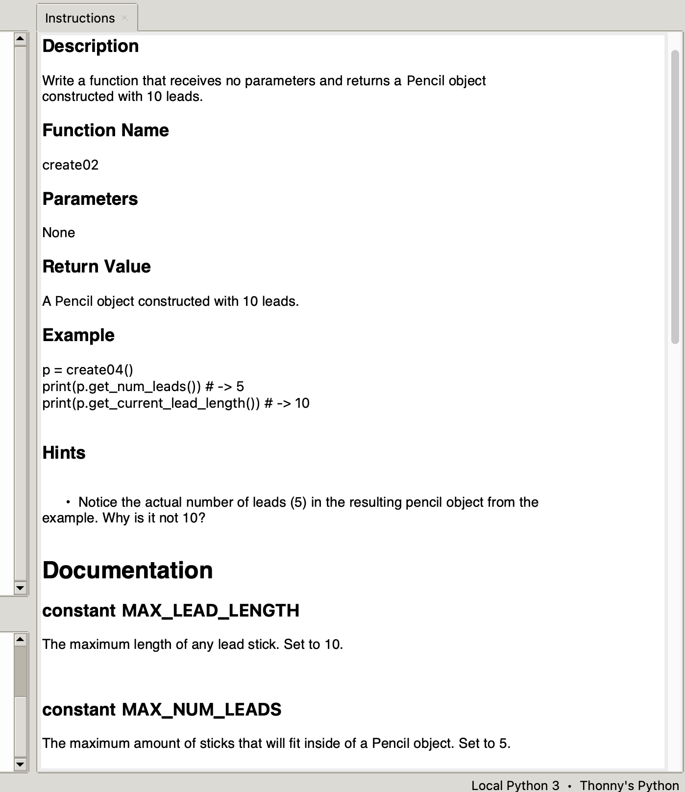 Solved Description Write a function that receives no | Chegg.com