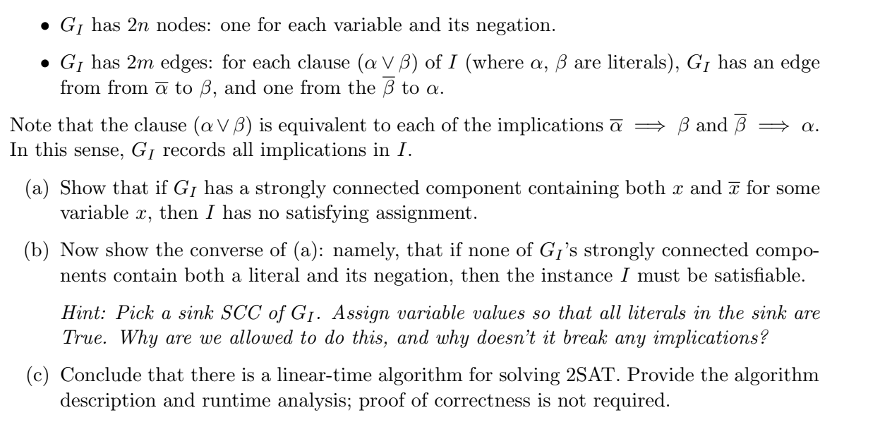 Solved In the 2SAT problem, you are given a set of clauses, | Chegg.com