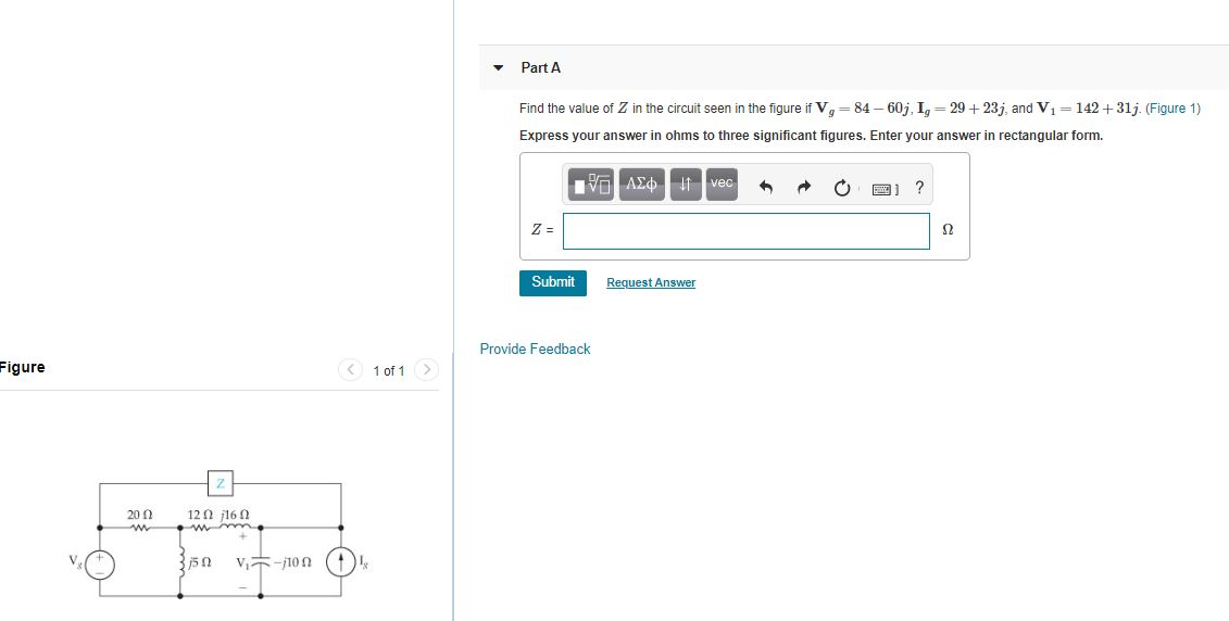 Solved Find the value of Z in the circuit seen in the | Chegg.com