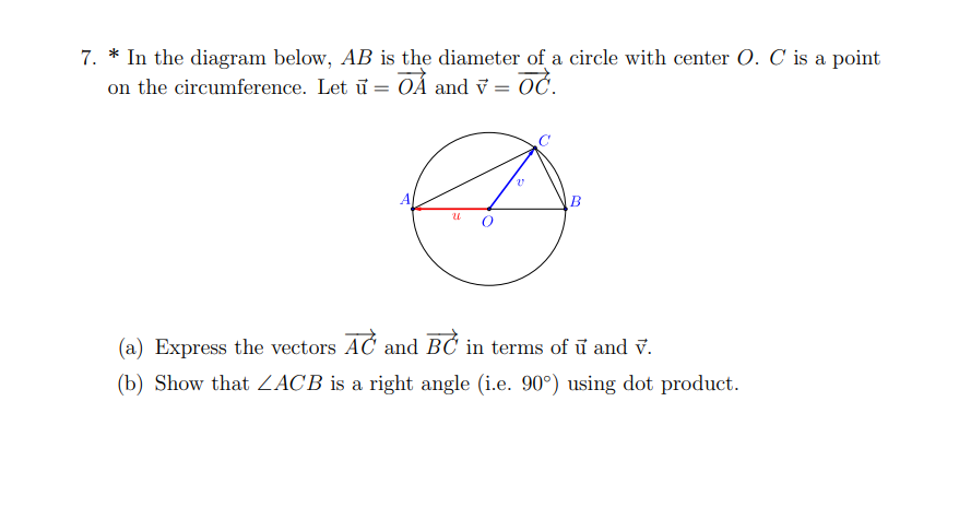 Solved 7. * In the diagram below, AB is the diameter of a | Chegg.com