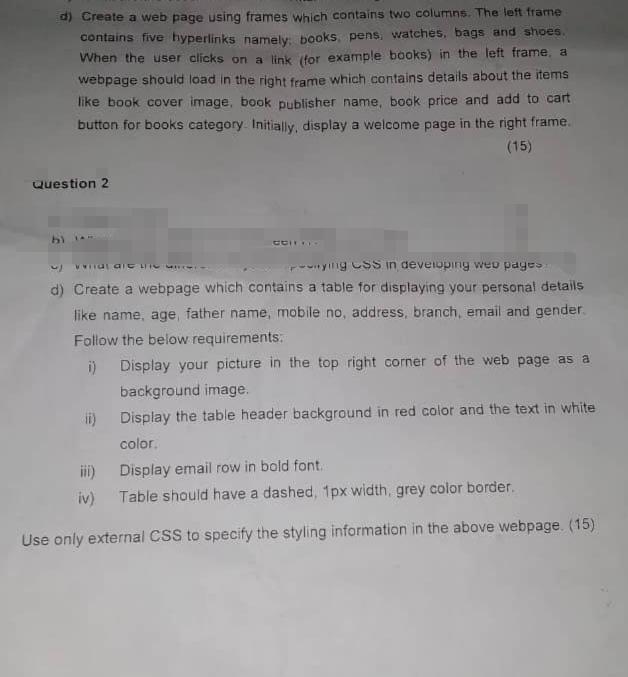 Solved Answer Question 1 and Question 2c and | Chegg.com