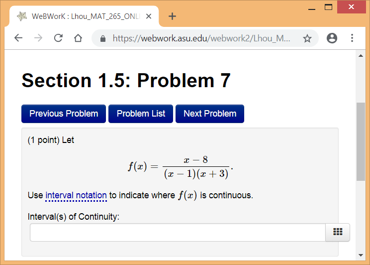 Solved WeBWorK : Lhou-MAT-265-ONL ×