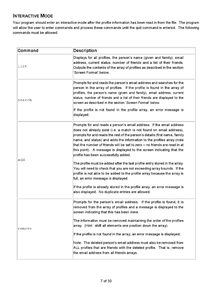 Solved INTRODUCTION This document describes the programming | Chegg.com