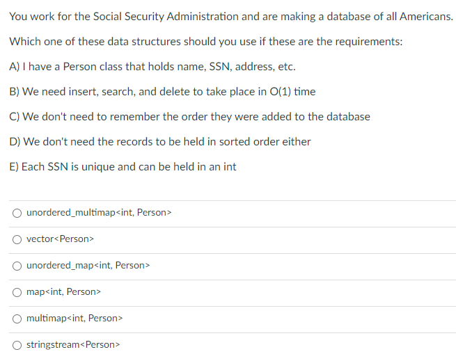 Solved You work for the Social Security Administration and | Chegg.com