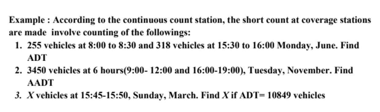 Solved Example : According to the continuous count station, | Chegg.com
