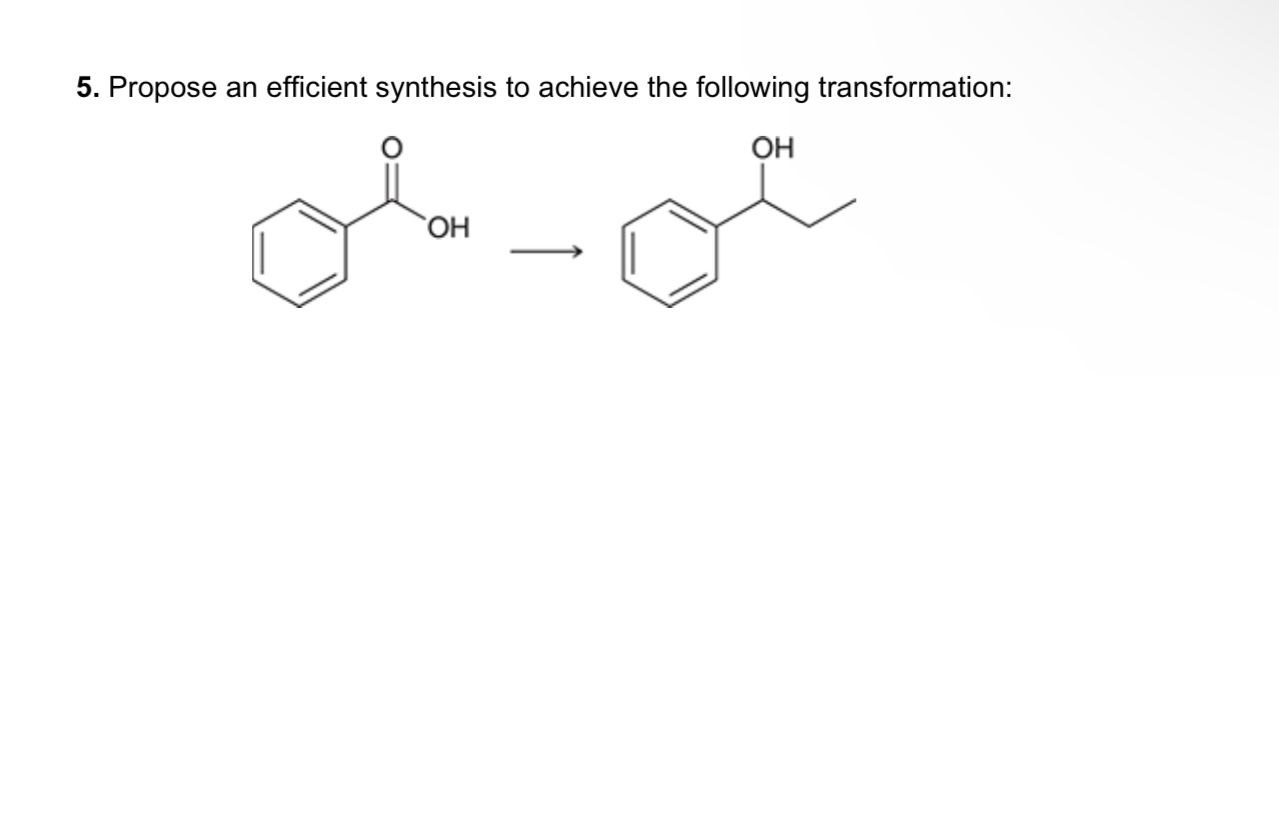 Solved 5. Propose an efficient synthesis to achieve the | Chegg.com