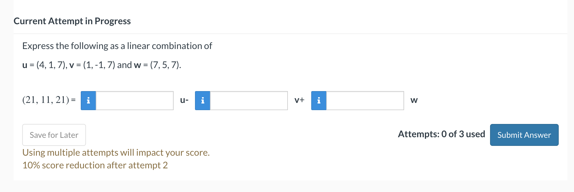 Solved Current Attempt in Progress Express the following as | Chegg.com