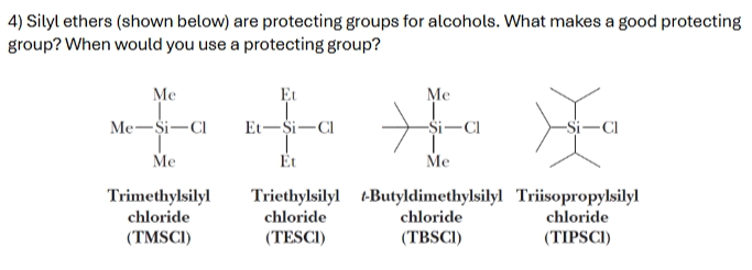 Solved Silyl ethers (shown below) ﻿are protecting groups for | Chegg.com