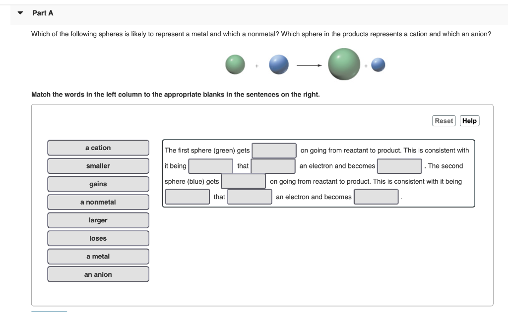 Solved Part A Which of the following spheres is likely to | Chegg.com