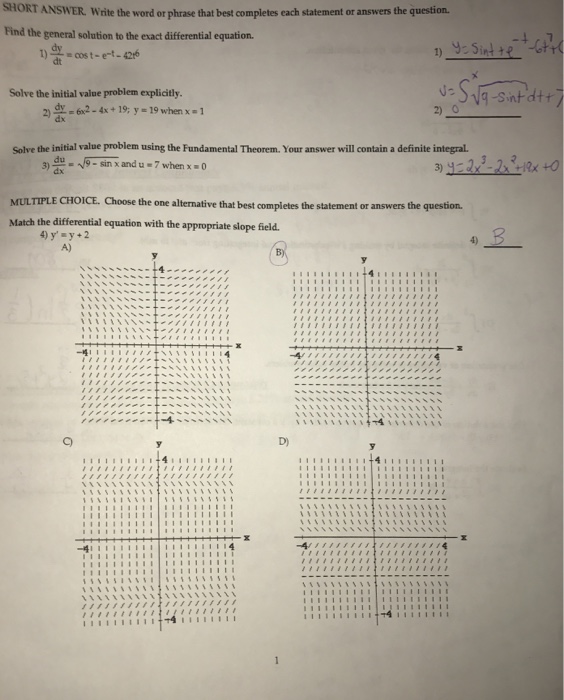 Solved SHORT ANSW write the word or phrase that best | Chegg.com