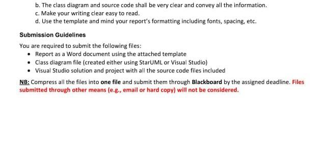 Solved CSC 323: Object-Oriented Design Project Description | Chegg.com