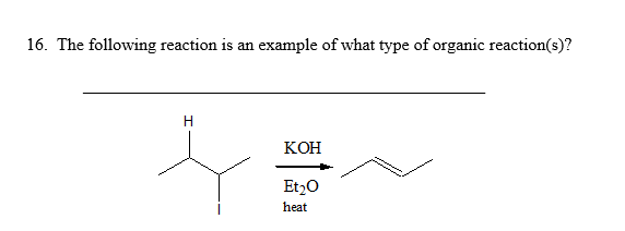 Solved 16. The following reaction is an example of what type | Chegg.com