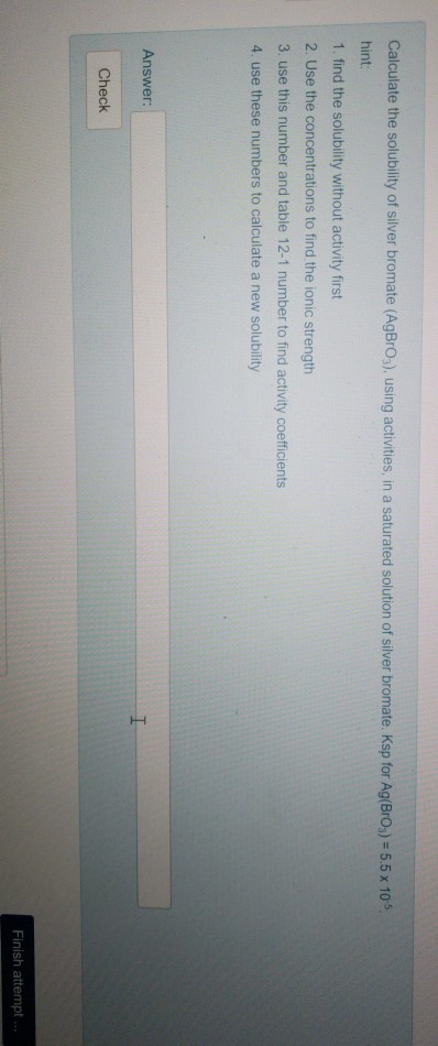 Solved Calculate the solubility of silver bromate (AgBrOs), | Chegg.com