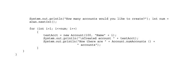 Solved Opening and Closing Accounts File Account.java (see | Chegg.com