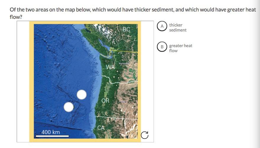 Solved Which annotated bathymetric map shows the location of | Chegg.com