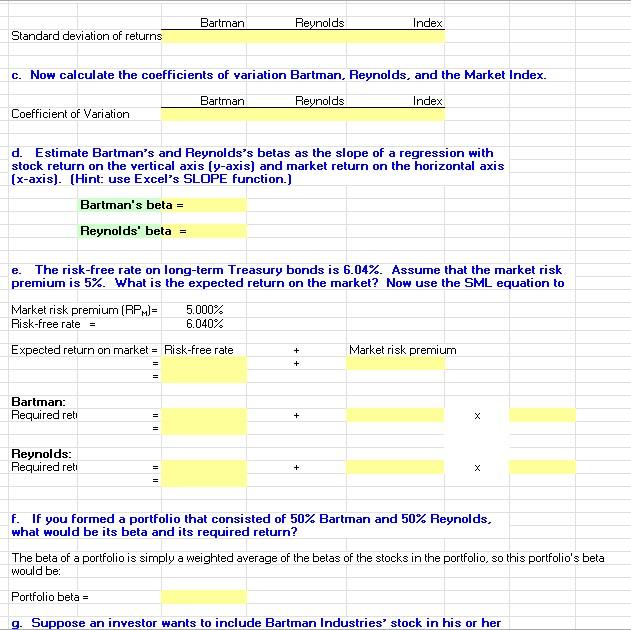 Solved a. Use the year-end stock price data given to | Chegg.com