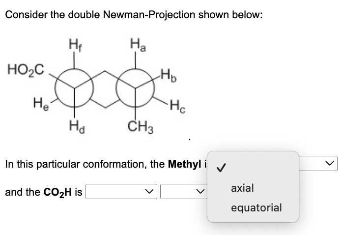 Solved Consider the double Newman-Projection shown below: In | Chegg.com