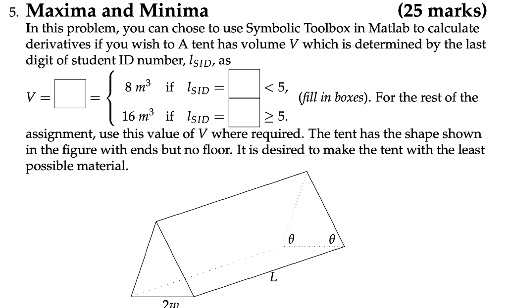 Solved Maxima and Minima (25 marks) In this problem, you | Chegg.com