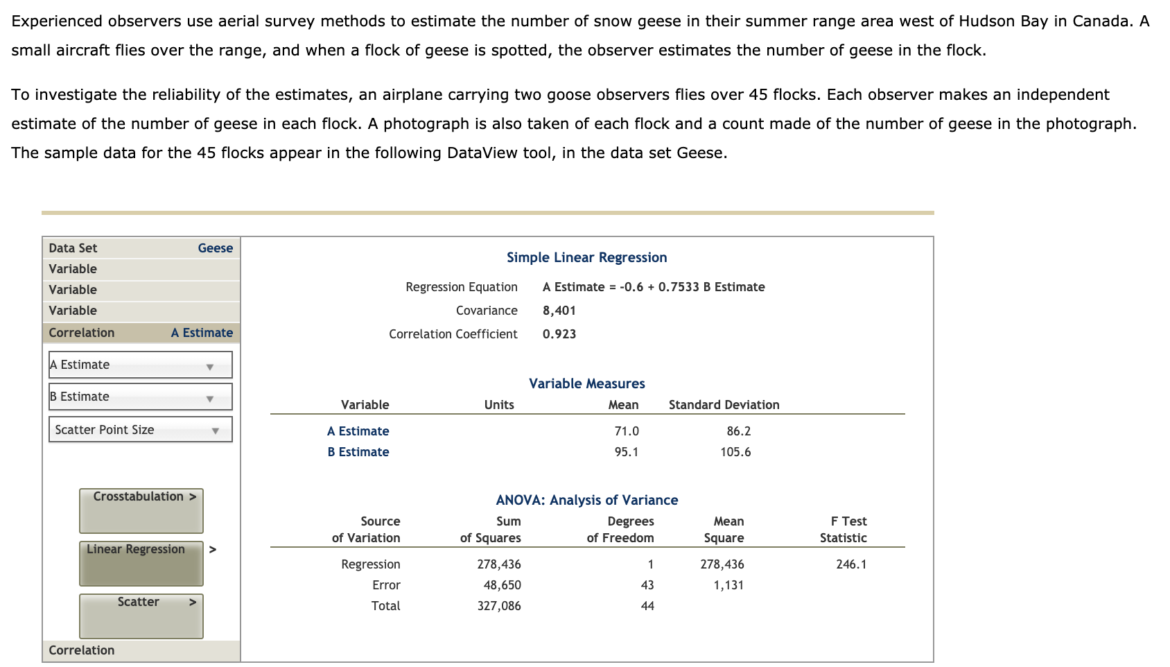 Solved Experienced observers use aerial survey methods to | Chegg.com