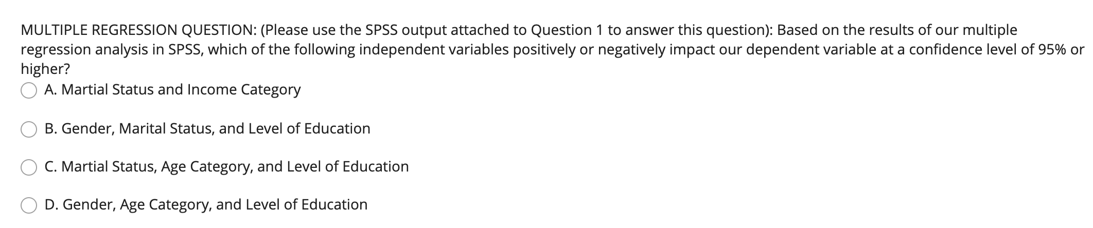 Solved MULTIPLE REGRESSION QUESTION: (Please see the SPSS | Chegg.com