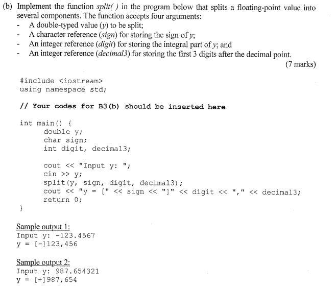 Solved (use C++ to answer thank you) (use C++ to answer | Chegg.com