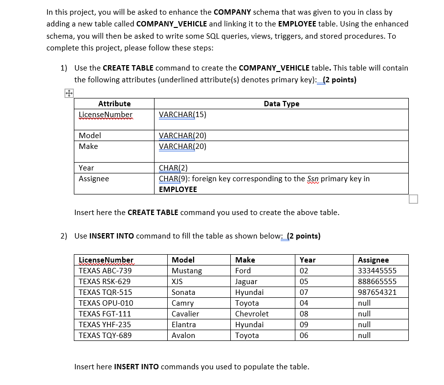 Solved want to do this depending on the Company Schema and | Chegg.com