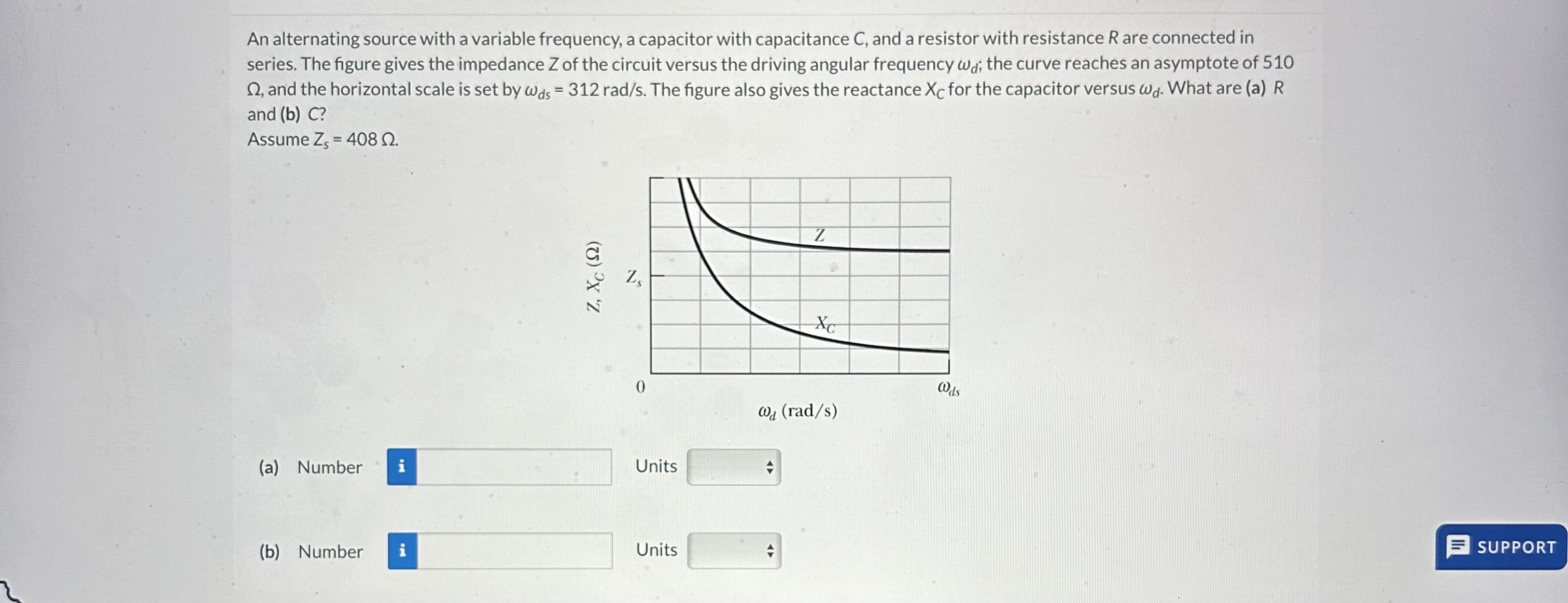 Solved An alternating source with a variable frequency, a | Chegg.com
